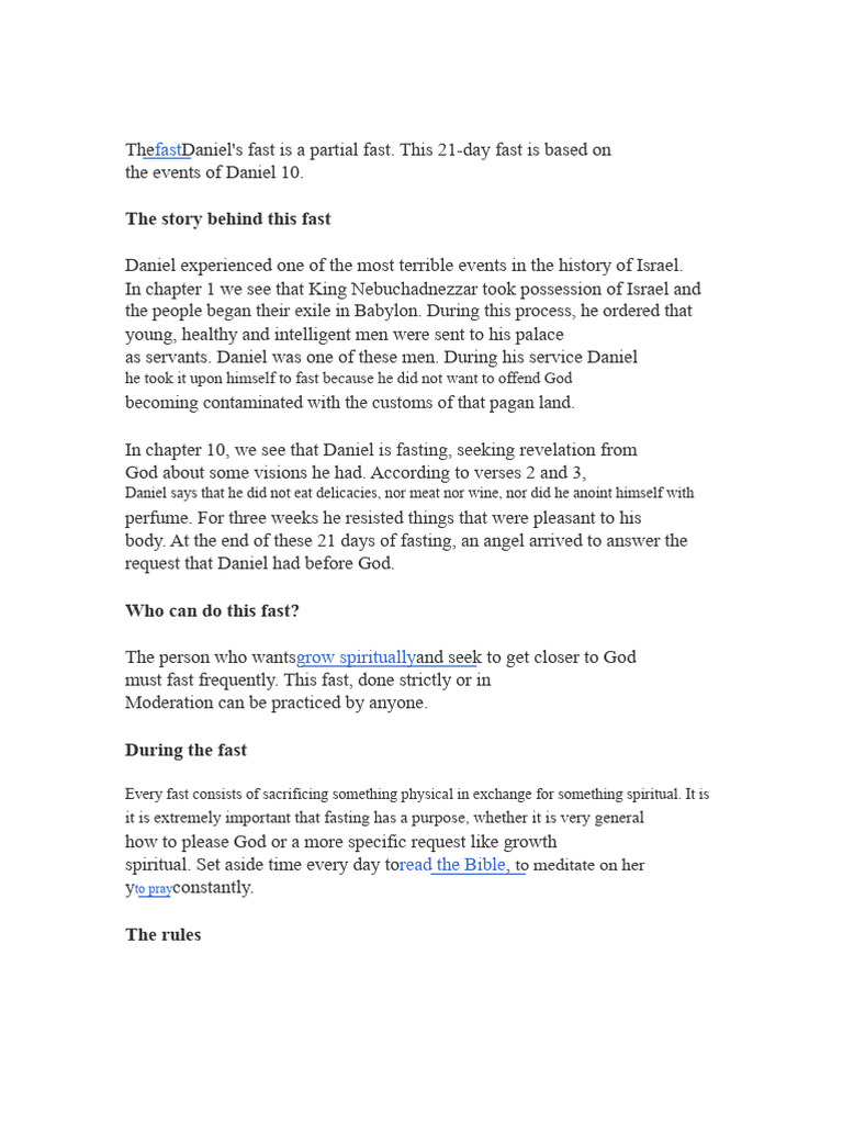 Daniel fast | PDF | Cereals | Foods