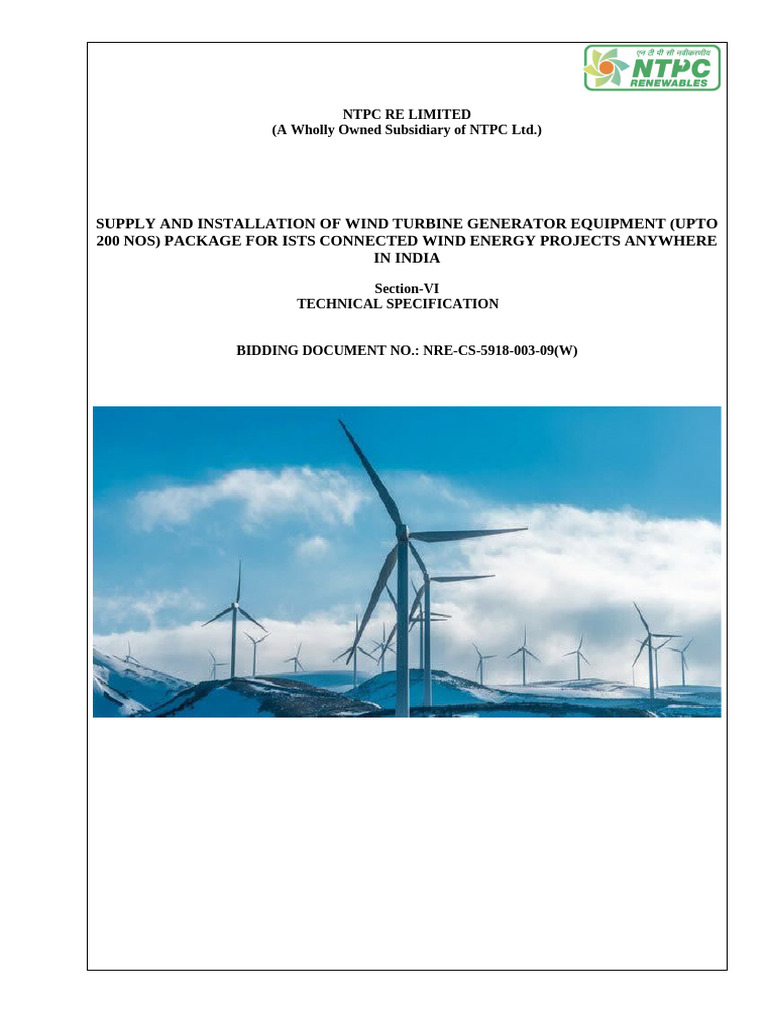 TS Part-I R2 | PDF | Wind Power | Electrical Grid