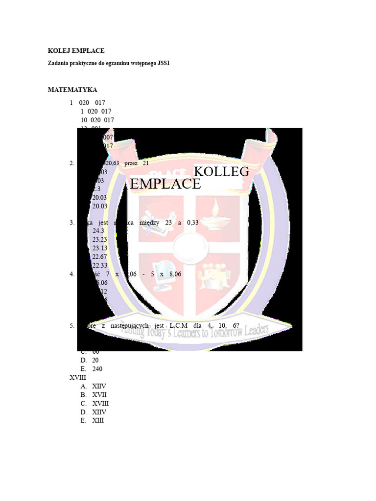 MATEMATYKA | PDF