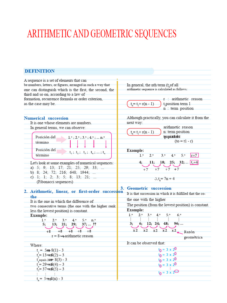 Arithmetic and Geometric Sequences | PDF | Arithmetic | Sequence