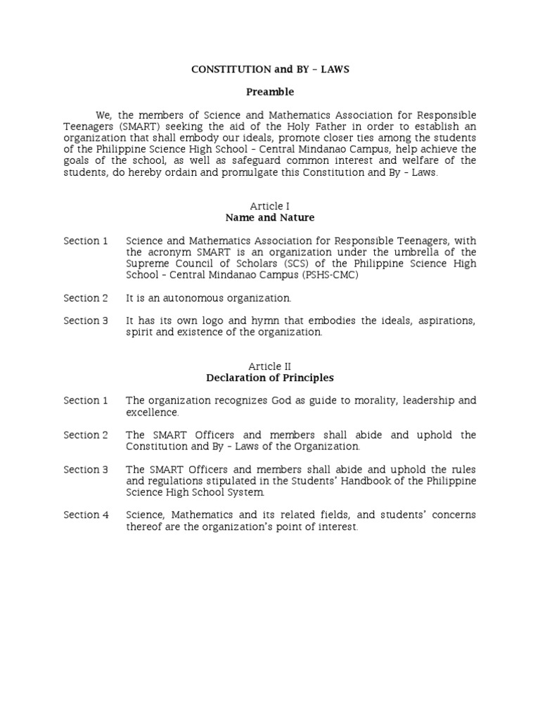 Constitution and By-Laws | PDF | Commission On Elections (Philippines) | Impeachment