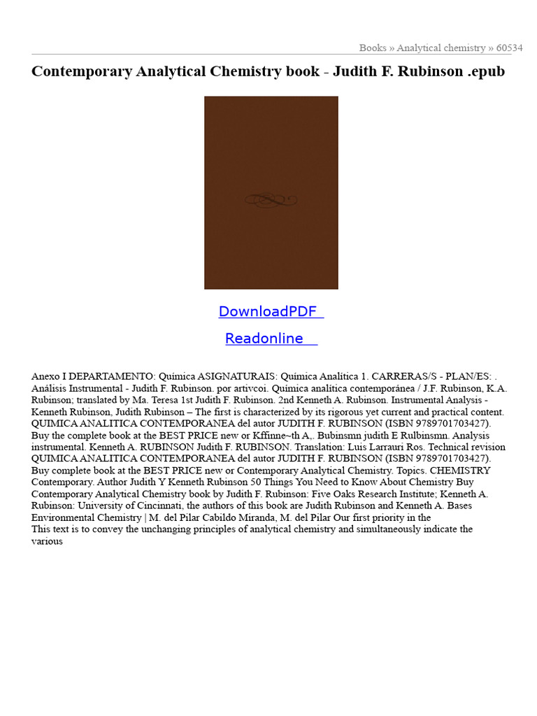 Contemporary Analytical Chemistry Guide | PDF
