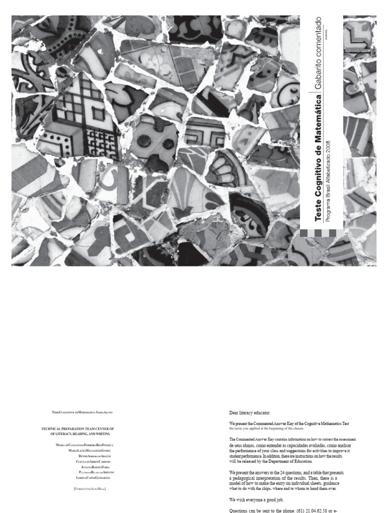 Commented Answer Key Mathematics Entrance | PDF | Literacy | Money