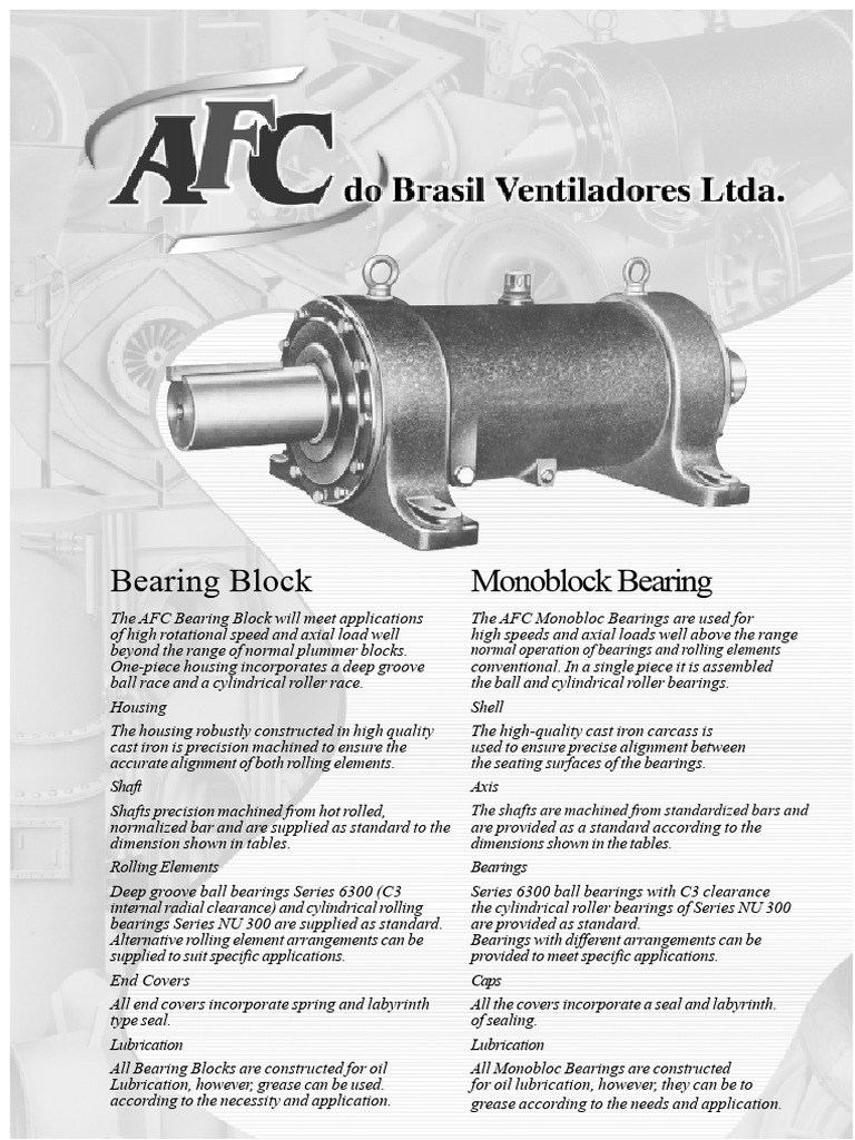 Monoblock Bearing 01 | PDF