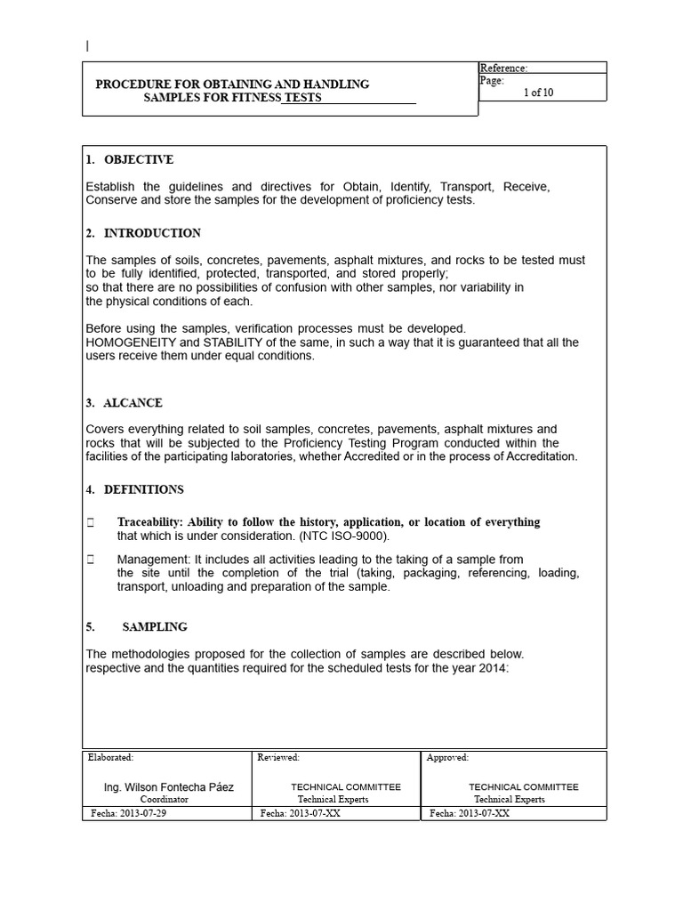 Sample Handling for Proficiency Tests | PDF | Construction Aggregate ...