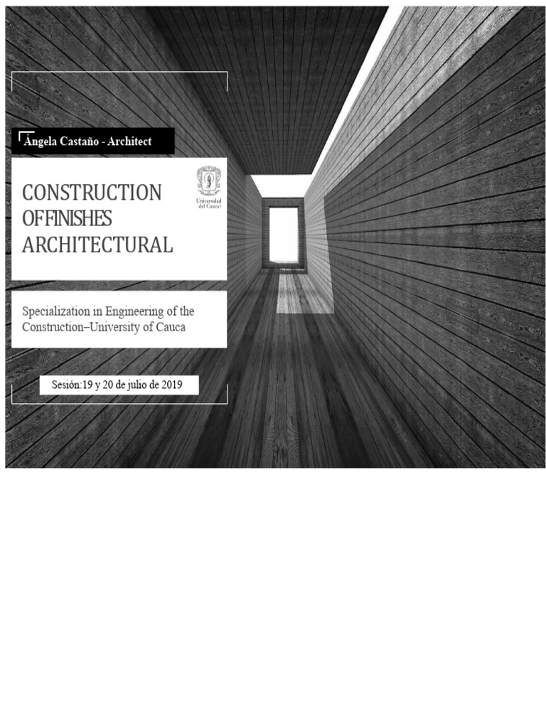 Presentation - Construction of Finishes | PDF | Plaster | Masonry