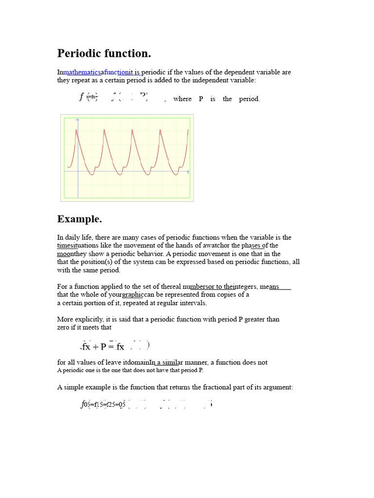 periodic function | PDF | Function (Mathematics) | Variable (Mathematics)