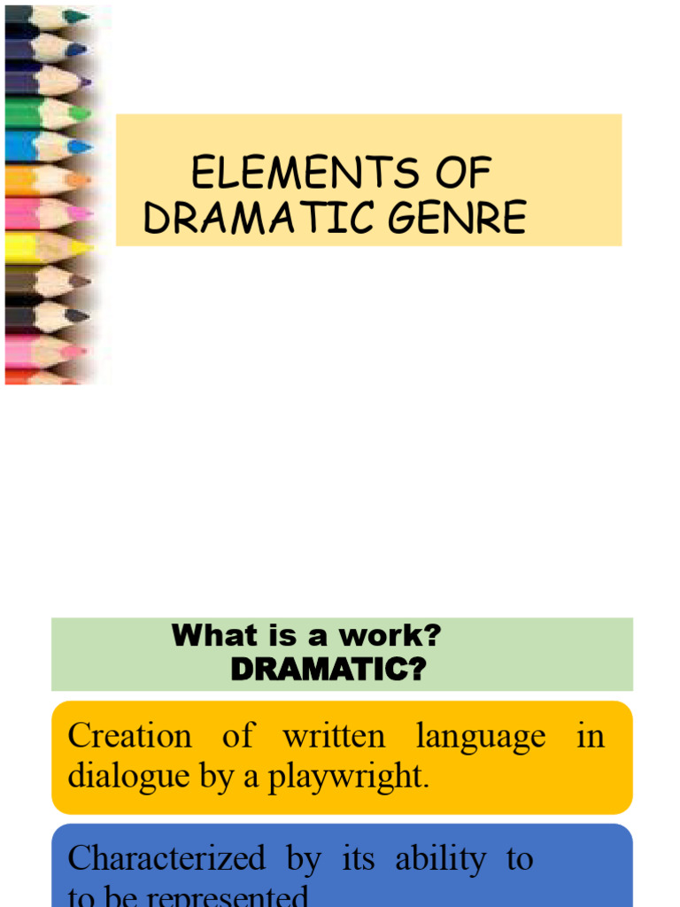 Elements of The Dramatic Genre | PDF