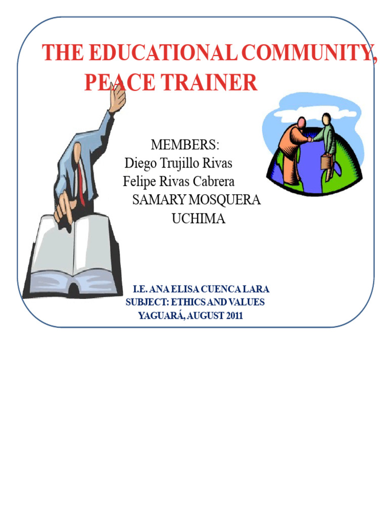 No. 10 - THE EDUCATIONAL COMMUNITY, A BUILDER OF PEACE | PDF | Liberal ...