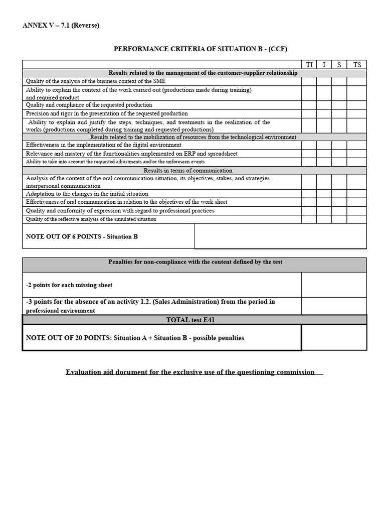 10 assessment grids CCF | PDF