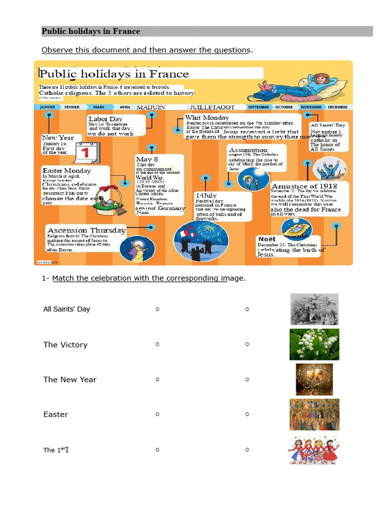 Public holidays in France_A1 (1) | PDF | Traditions | Christian ...