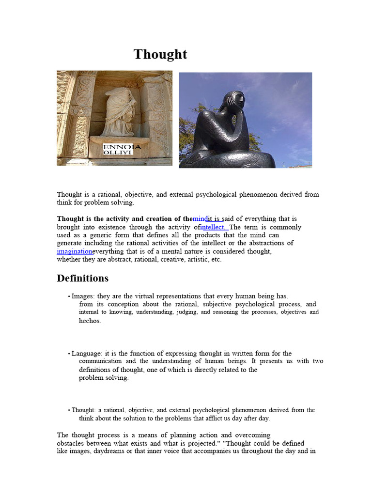 The thought | PDF | Thought | Reason