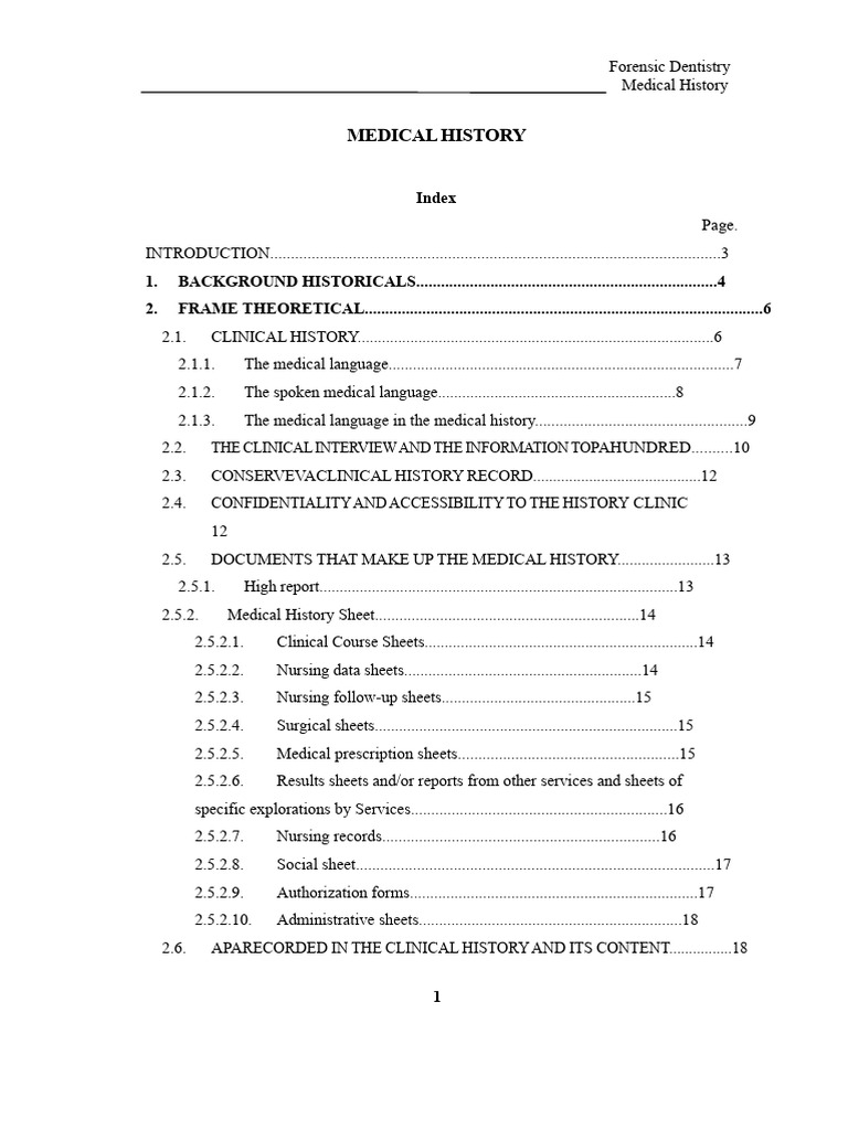 Clinical History Monograph | PDF | Medical Record | Medical Diagnosis