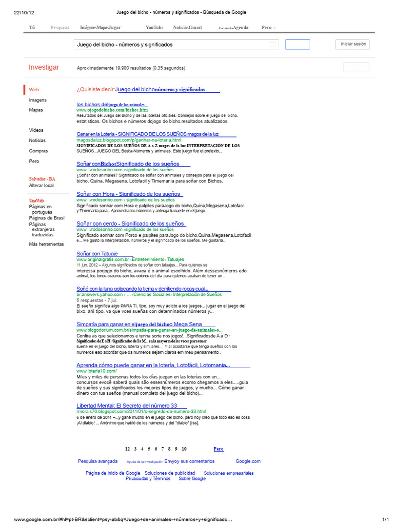 Juego de animales - números y significados - Búsqueda en Google | PDF