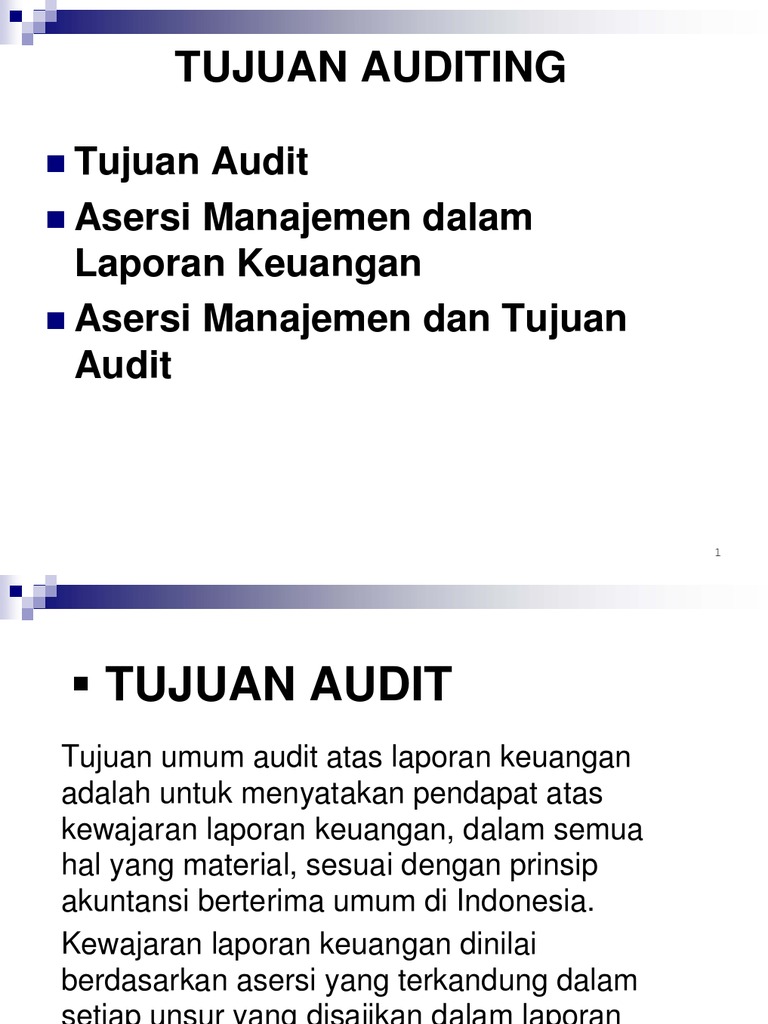 Tujuan Tujuan Audit | PDF