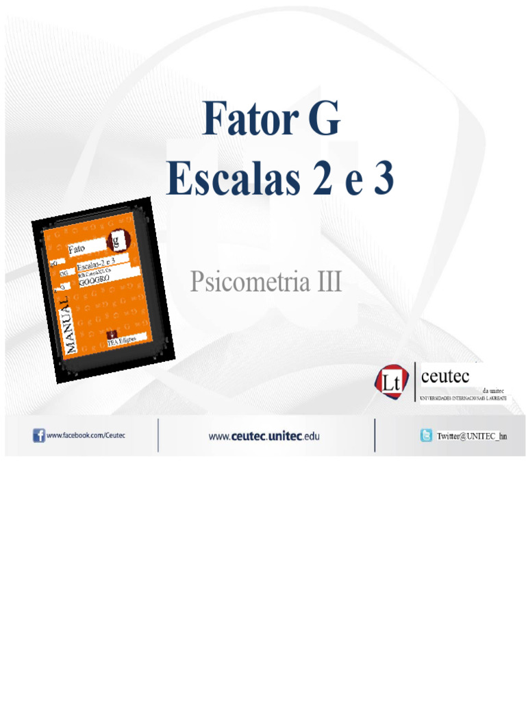 Fator g Escalas 2 3 | PDF | Inteligência | Quociente de inteligência