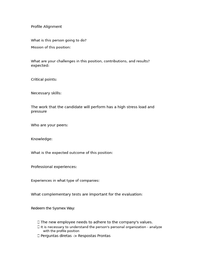 Profile Alignment | PDF