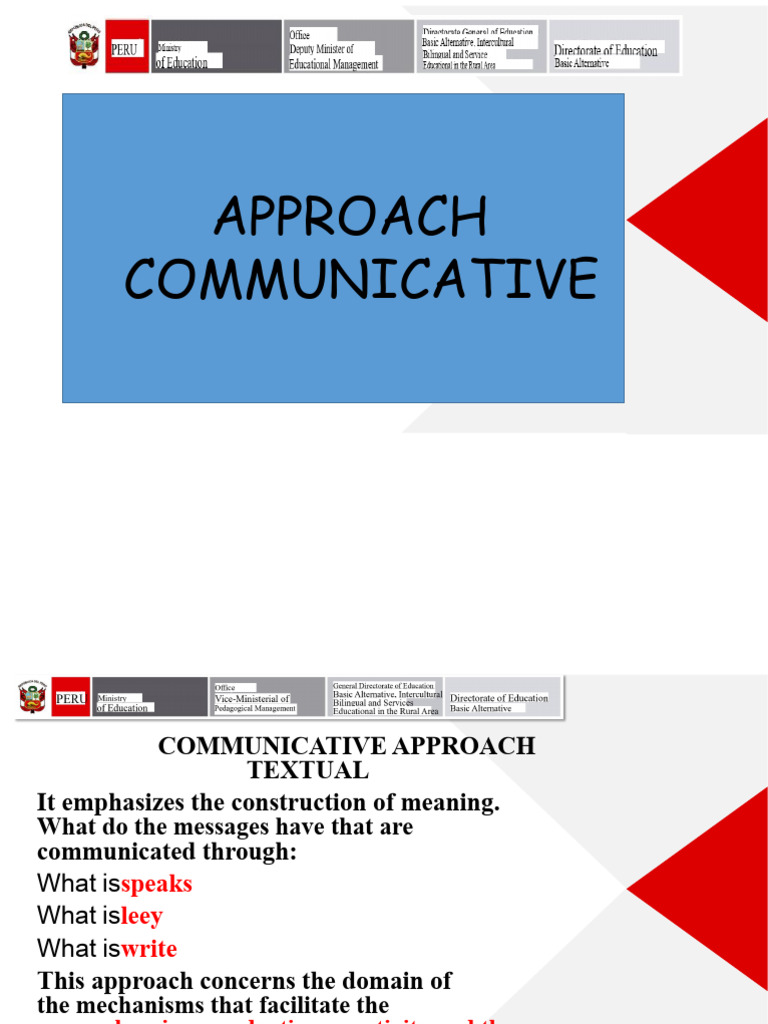 PPT TEXTUAL COMMUNICATIVE APPROACH PACE | PDF | Communication | Thought