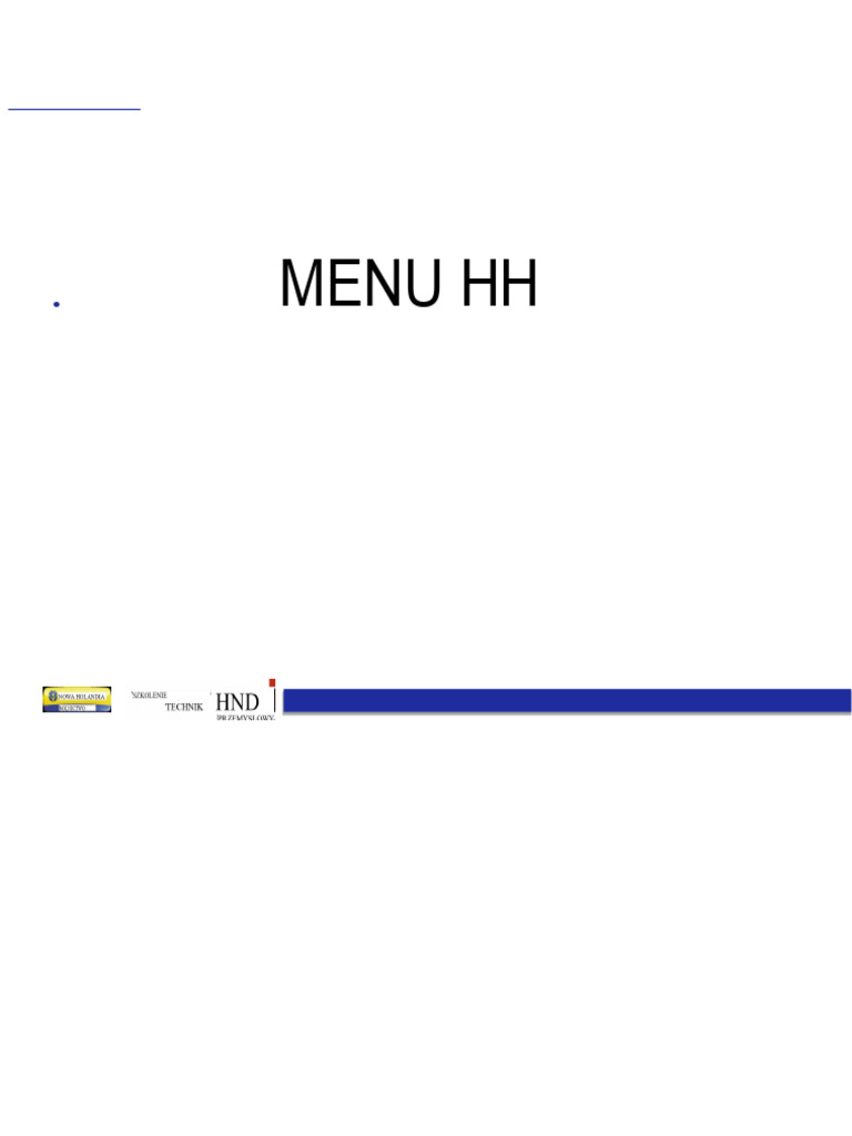 Menu HH | PDF