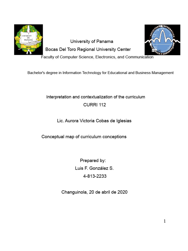 Conceptual Map of Curriculum Conceptions | PDF | Curriculum ...