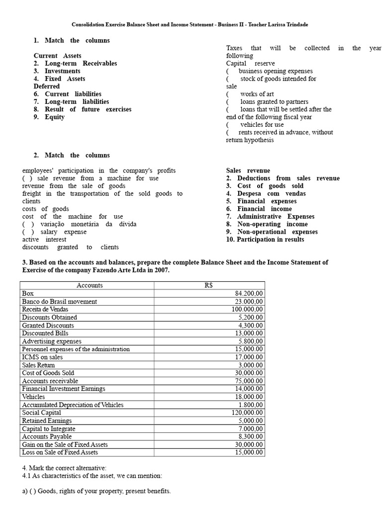 Balance Sheet & Income Statement Guide | PDF | Debits And Credits | Expense