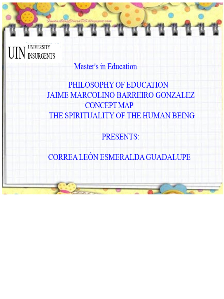Conceptual Map The Spirituality of The Human Being | PDF | Materialism ...