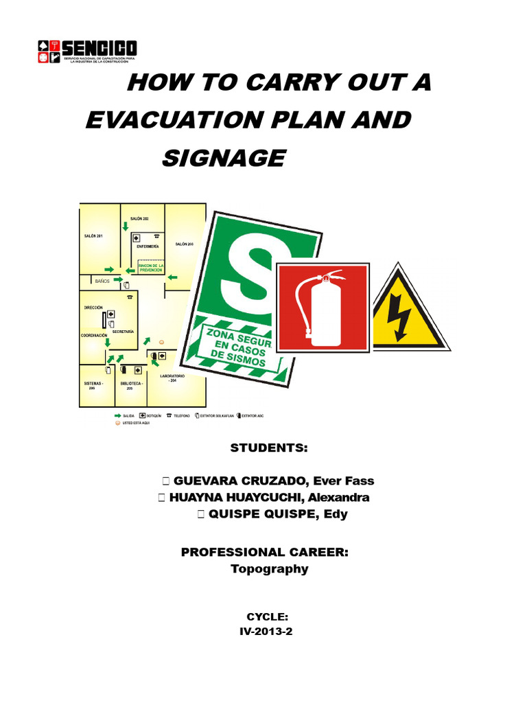 Evacuation Plan and Signage Guidelines | PDF | Map | Emergency Evacuation