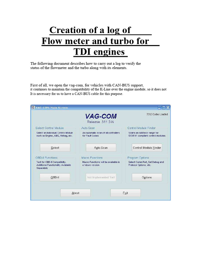 Turbo Log and TDI Flow Meter With VAG-COM | PDF