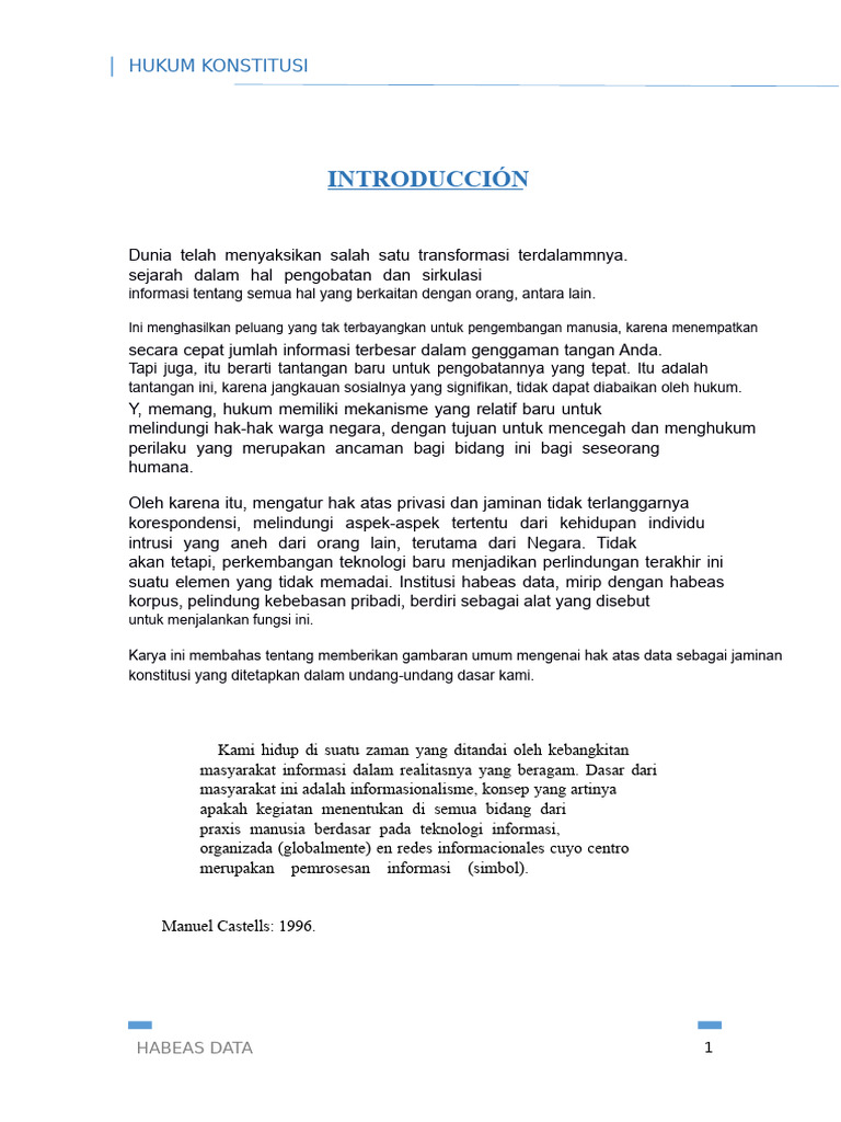 Habeas Data Monografi | PDF