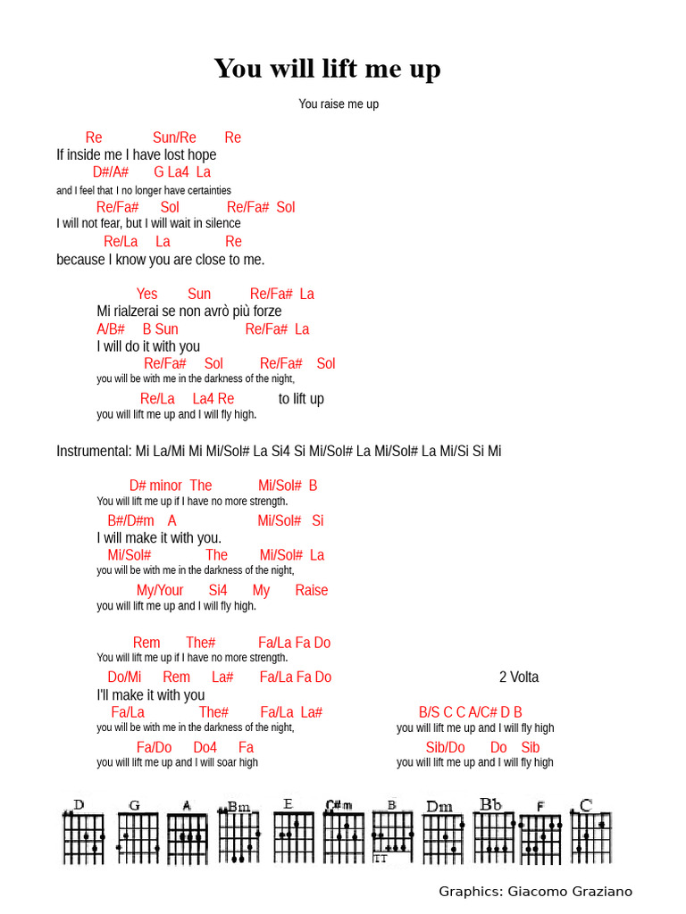 You will lift me up | PDF