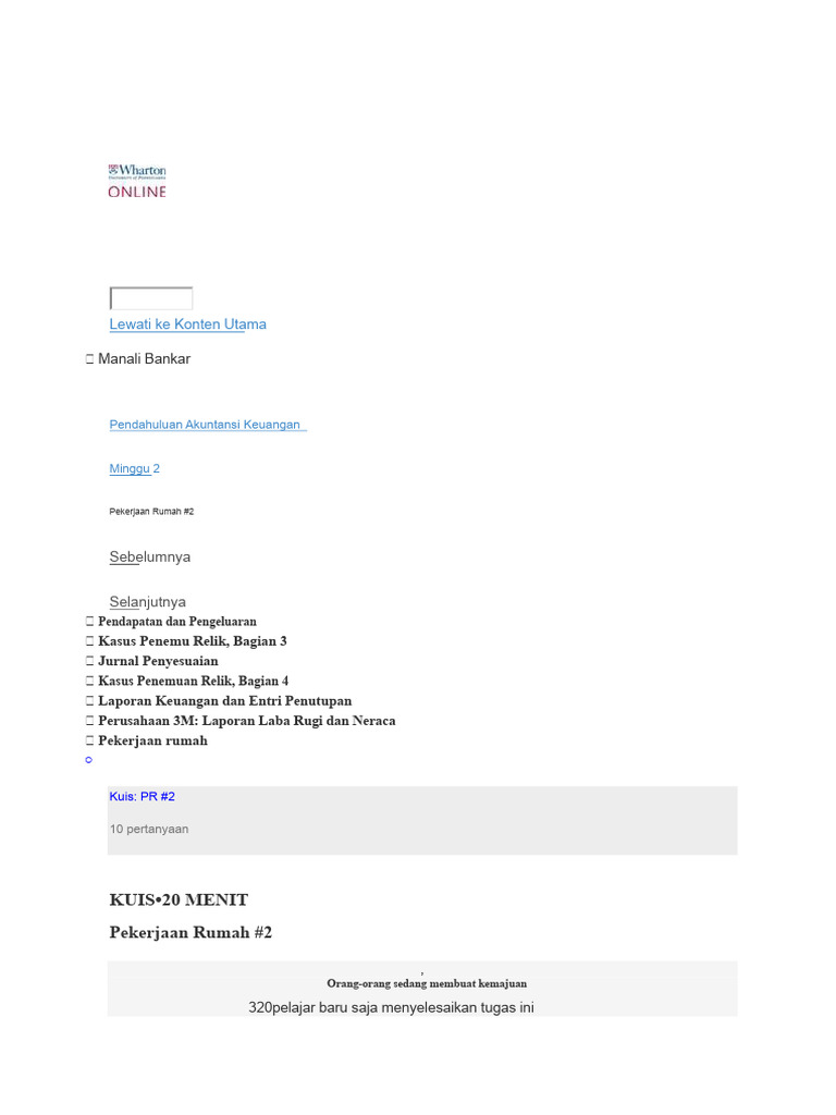 perkenalan akuntansi keuangan coursera | PDF