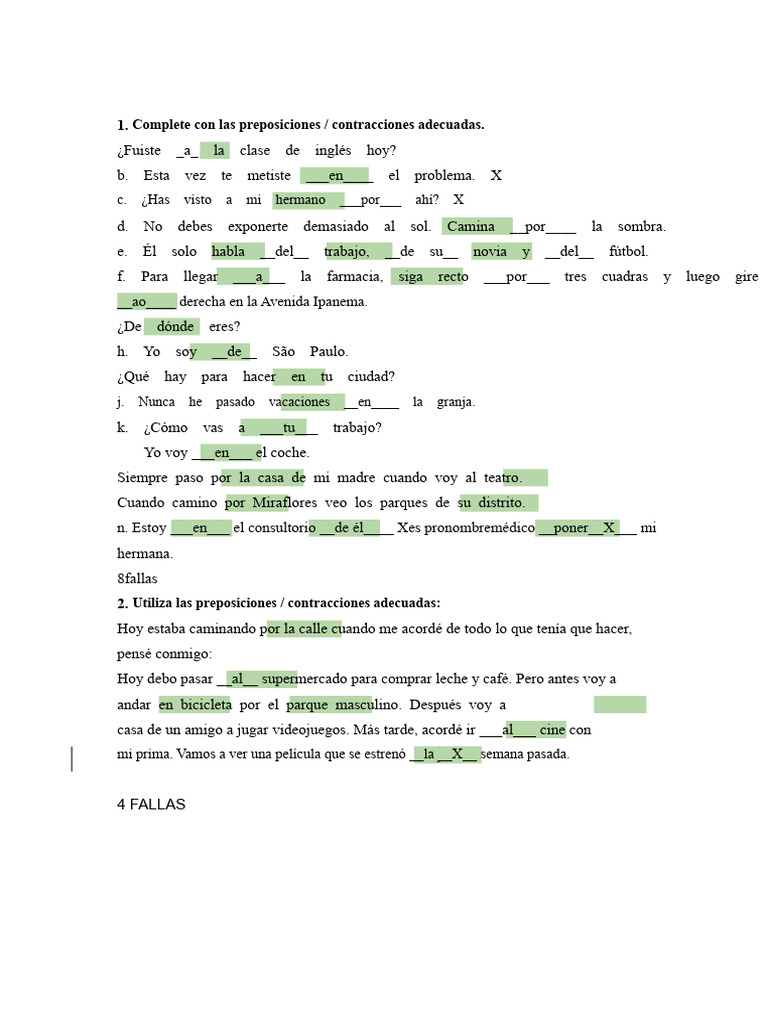 Tarea 1 Edmodo - Contracciones | PDF