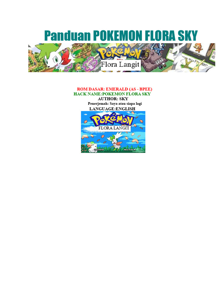Panduan Lengkap Pokemon Flora Sky | PDF