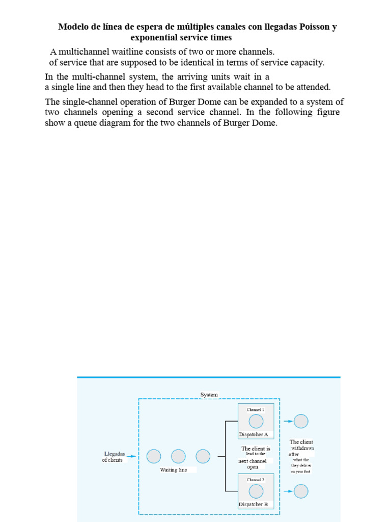 Multiple channels waiting line | PDF | Applied Mathematics | Mathematics