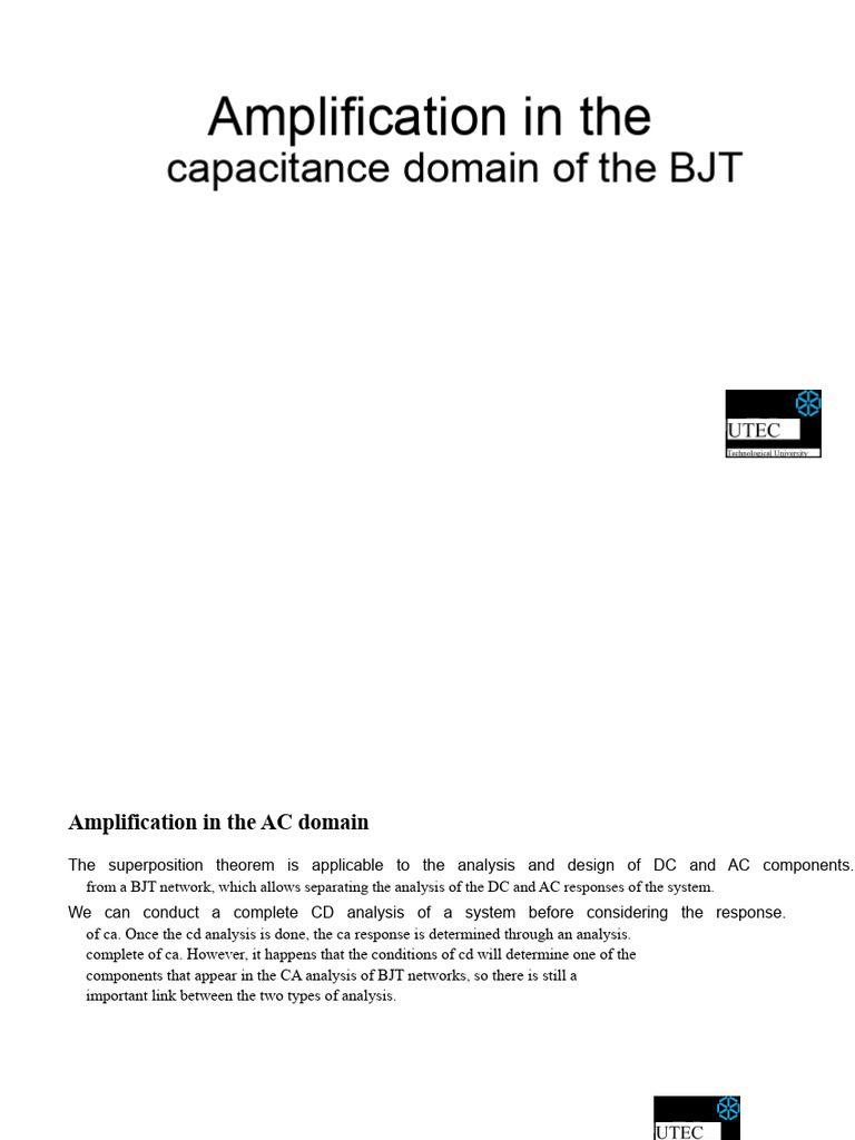 BJT Amplification: AC and DC Analysis | PDF | Bipolar Junction ...