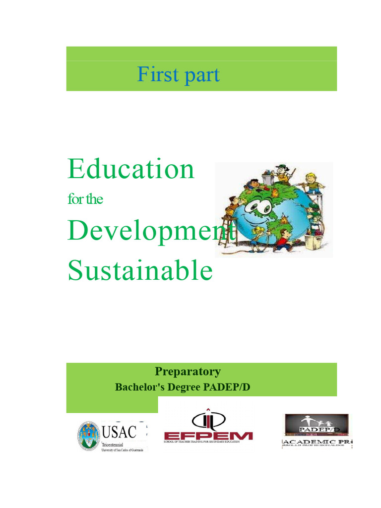First Part Education and Sustainable Development. (3) | PDF ...
