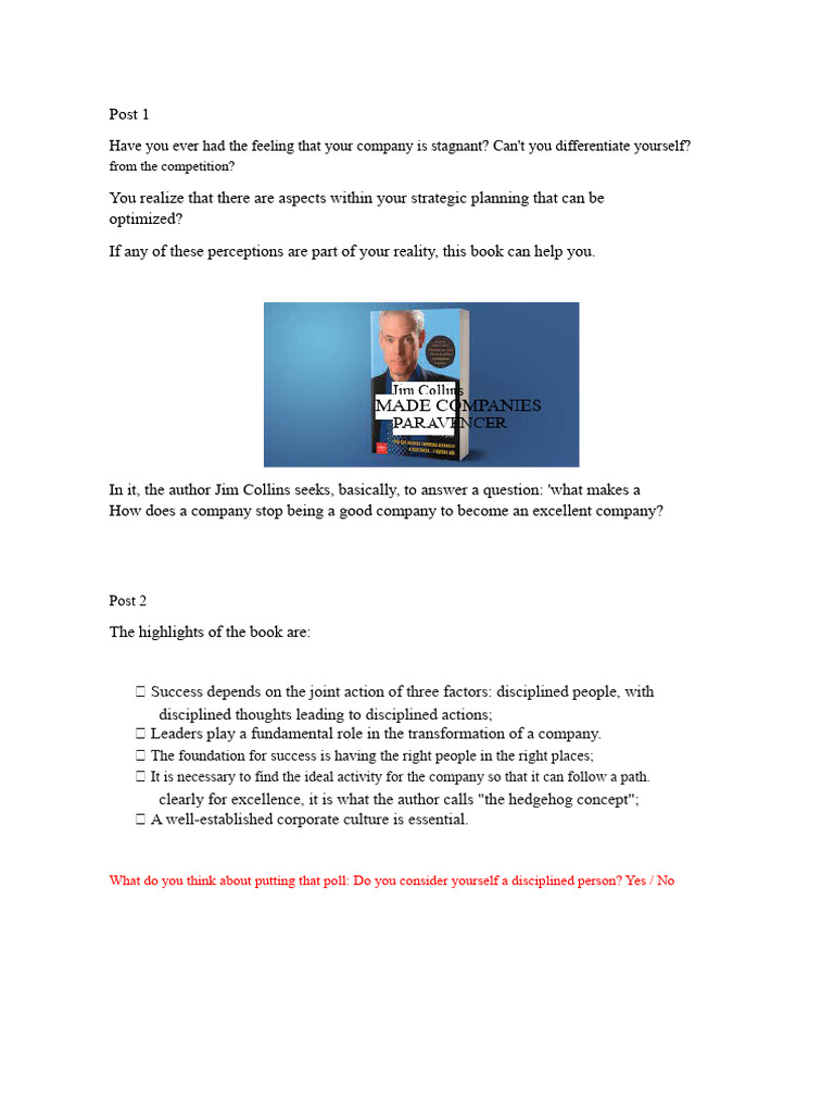 Insights From The Book "Built To Last" by Jim Collins - OxBrand | PDF ...