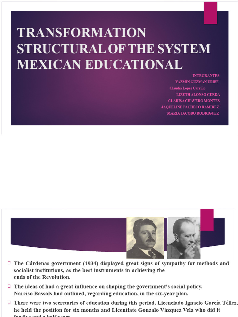 Structural Transformation of the Mexican Educational System | PDF ...