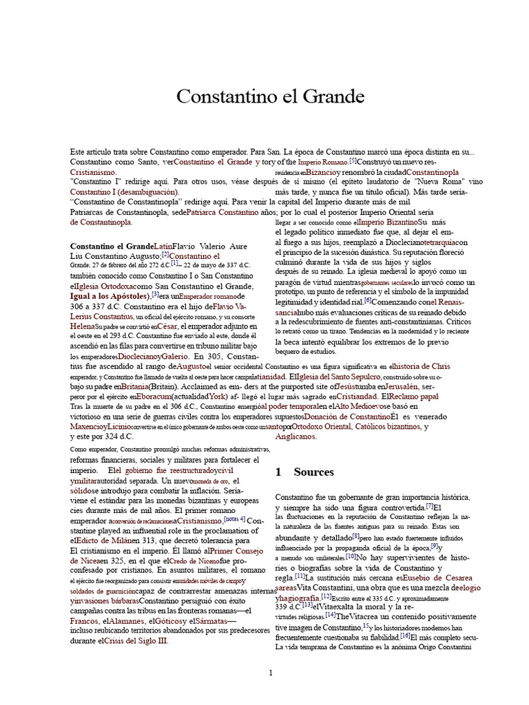 Constantino El Grande | PDF | Constantino el grande | Emperador