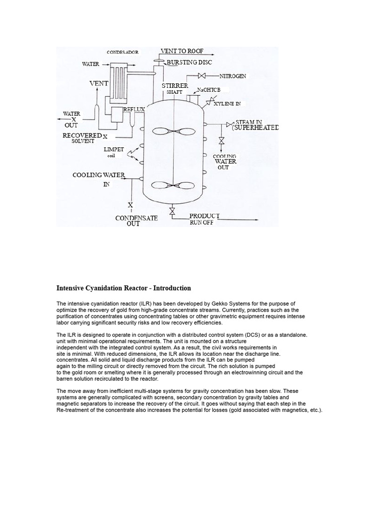 Intensive Cyanidation Reactor Overview | PDF | Chemical Reactor | Chemistry