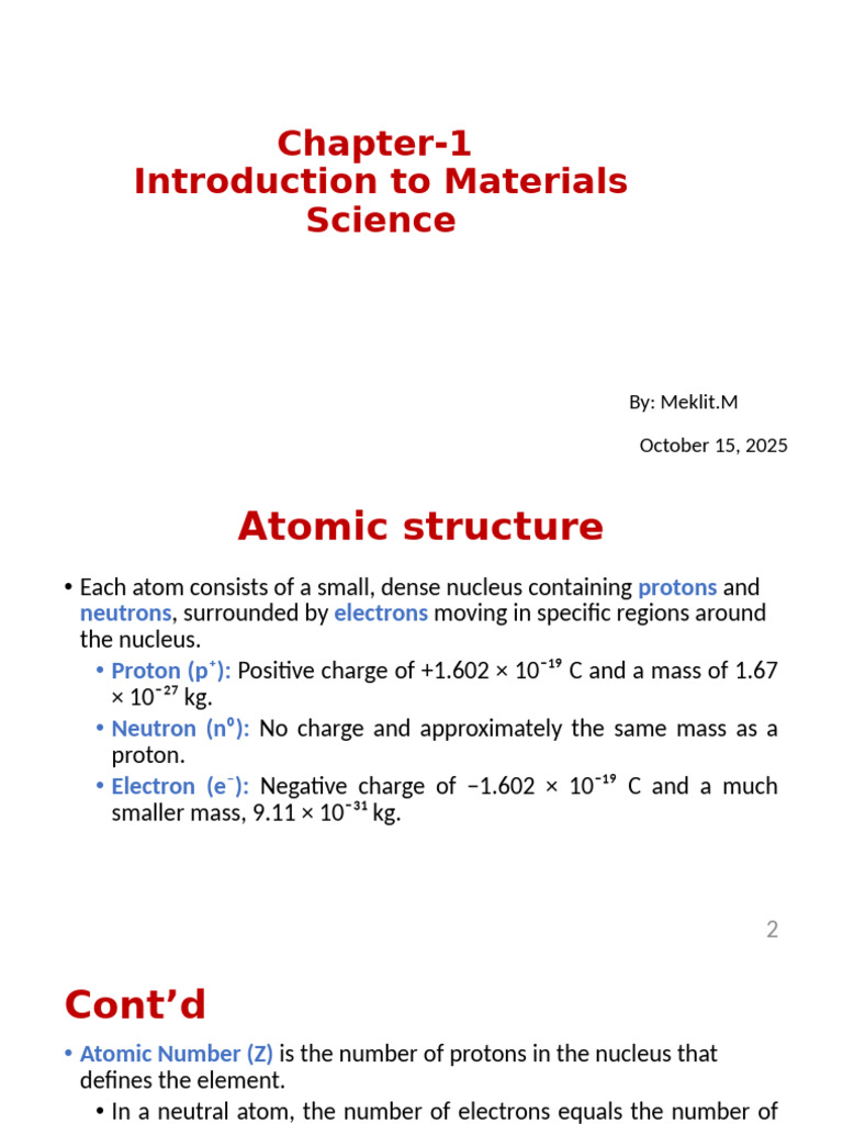 chapter one AE | PDF | Dislocation | Chemical Bond