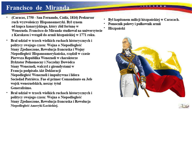 infografika o Francisco de Miranda | PDF