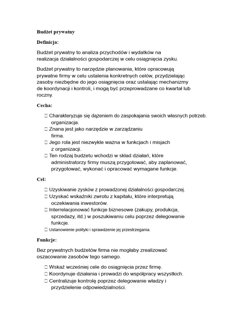 Budżet Prywatny | PDF