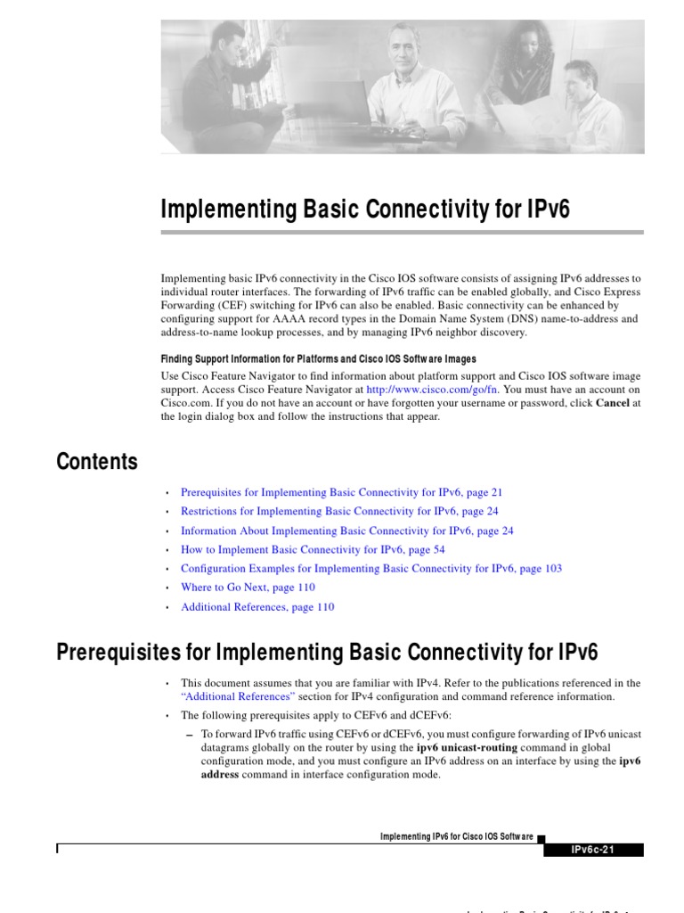 Cisco Ipv6 | PDF | I Pv6 | Internet Protocols