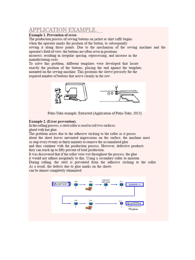 EXAMPLE OF POKA YOKE APPLICATION.docx | PDF | Adhesive | Lean Manufacturing