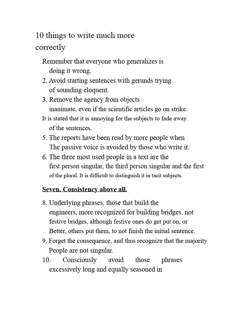 10 Things To Write More Correctly | PDF