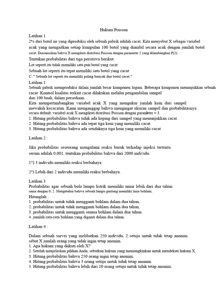 Hukum Poisson | PDF