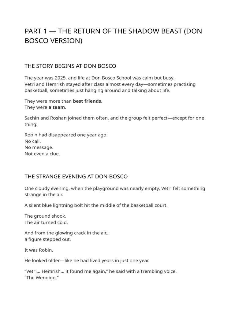 Return of the Shadow Beast | PDF