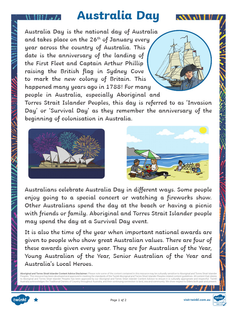 Australia Day Overview and Celebrations | PDF | Australia | Oceania