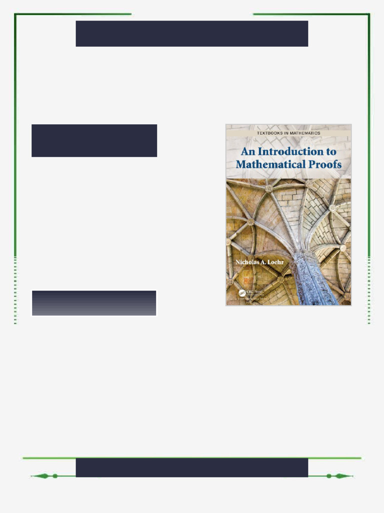 An Introduction to Mathematical Proofs 1st Edition Nicholas A. Loehr ...